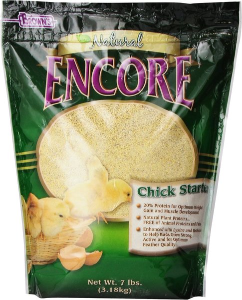 BROWN'S Encore Natural Chick Starter Baby Chicken Feed, 7-lb bag ...