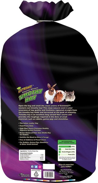 BROWN'S Extreme! Timothy Small Pet Hay, 96-oz bag - Chewy.com