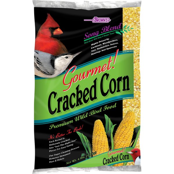 BROWN'S Song Blend Gourmet! Cracked Corn Wild Bird Food, 4-lb bag ...