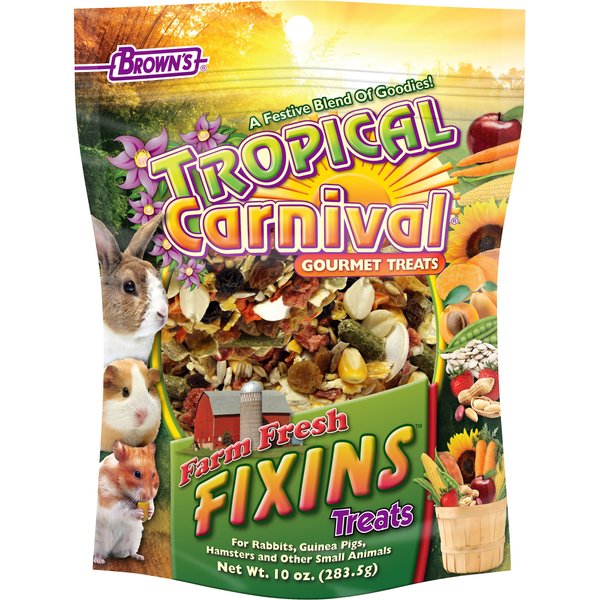 BROWN'S Tropical Carnival Farm Fresh Fixins Small Animal Treats, 10-oz ...