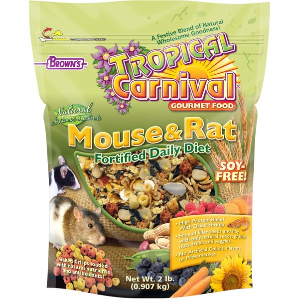 BROWN'S Tropical Carnival Gourmet Mouse & Rat Food, 2-lb bag - Chewy.com