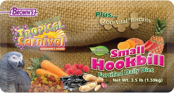 BROWN'S Tropical Carnival Fortified Daily Diet Natural Small Hookbill ...