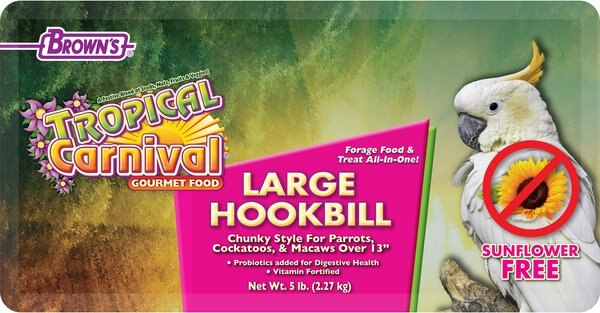 BROWN'S Tropical Carnival Gourmet Large Hookbill Food, 5-lb bag - Chewy.com