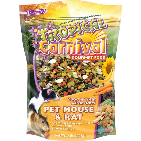 BROWN'S Tropical Carnival Gourmet Mouse & Rat Food, 2-lb bag - Chewy.com