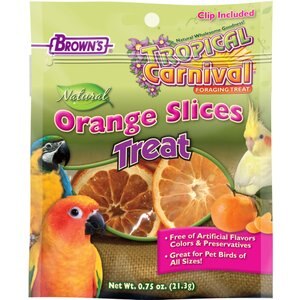 Discontinued - BROWN'S Tropical Carnival Natural Orange Slices Bird Treats, 0.7-oz bag - Chewy.com