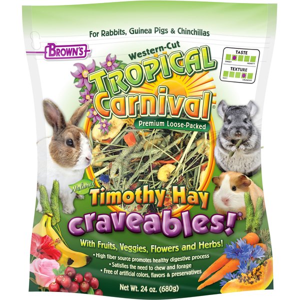 BROWN'S Tropical Carnival Farm Fresh Fixins Small Animal Treats, 10-oz ...