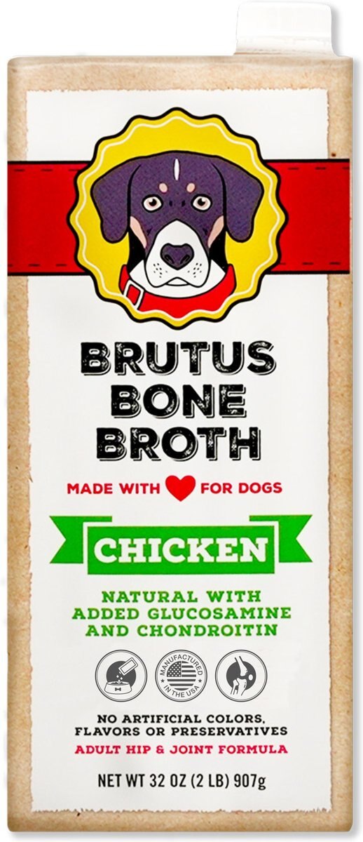 BRUTUS BROTH Chicken Bone Broth Hip & Joint with Glucosamine Dog Food ...