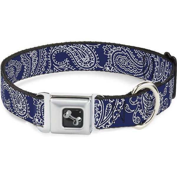BUCKLE-DOWN Christmas Stitch Dog Collar, Wide-Small - Chewy.com