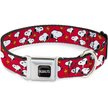 BUCKLE-DOWN Peanuts Snoopy & Woodstock Poses Scattered Metal Seatbelt ...
