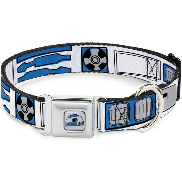 BUCKLE-DOWN Star Wars R2-D2 Polyester Seatbelt Buckle Dog Collar, Small ...