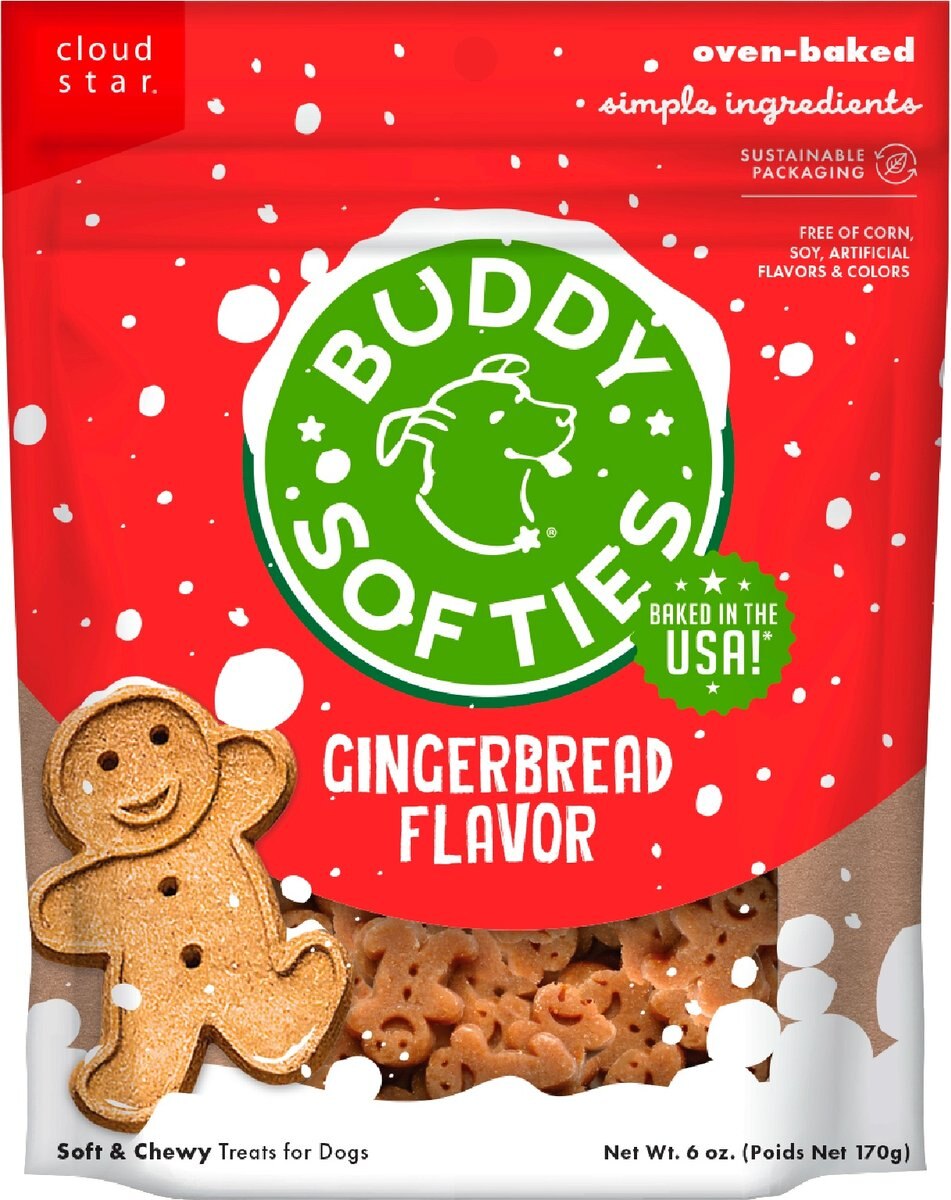 BUDDY BISCUITS Buddy Softies Holiday Treats Gingerbread Flavor Soft ...