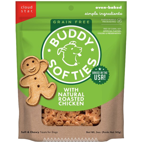 BUDDY BISCUITS Softies with Roasted Chicken Grain-Free Soft & Chewy Dog ...