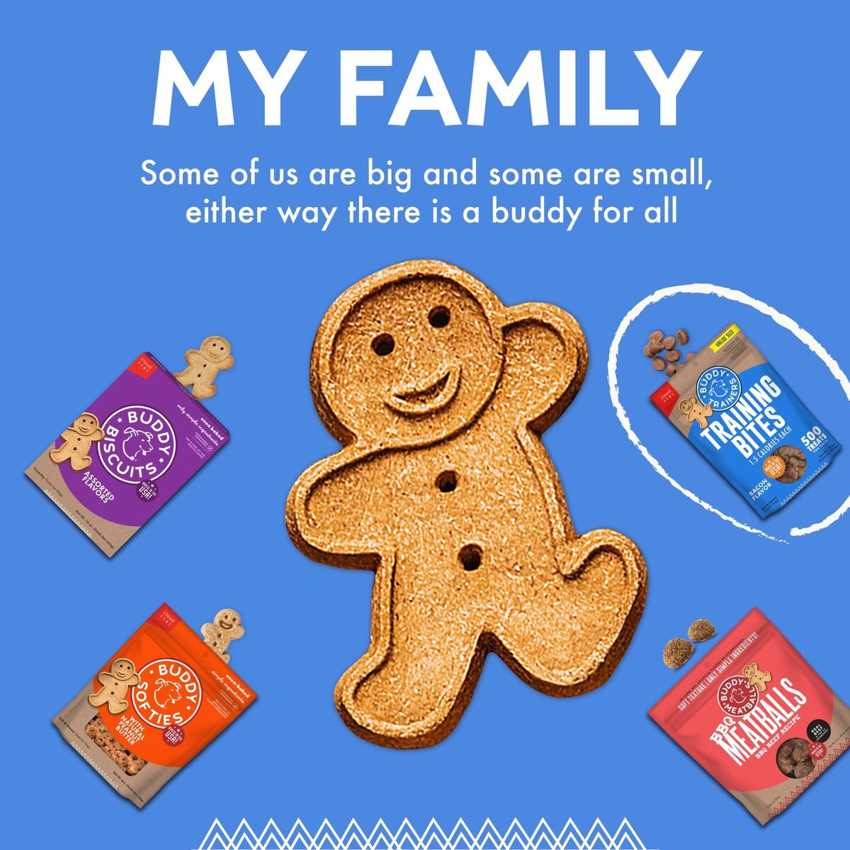 BUDDY BISCUITS Trainers Training Bites Bacon Flavor Dog Treats, 10-oz ...