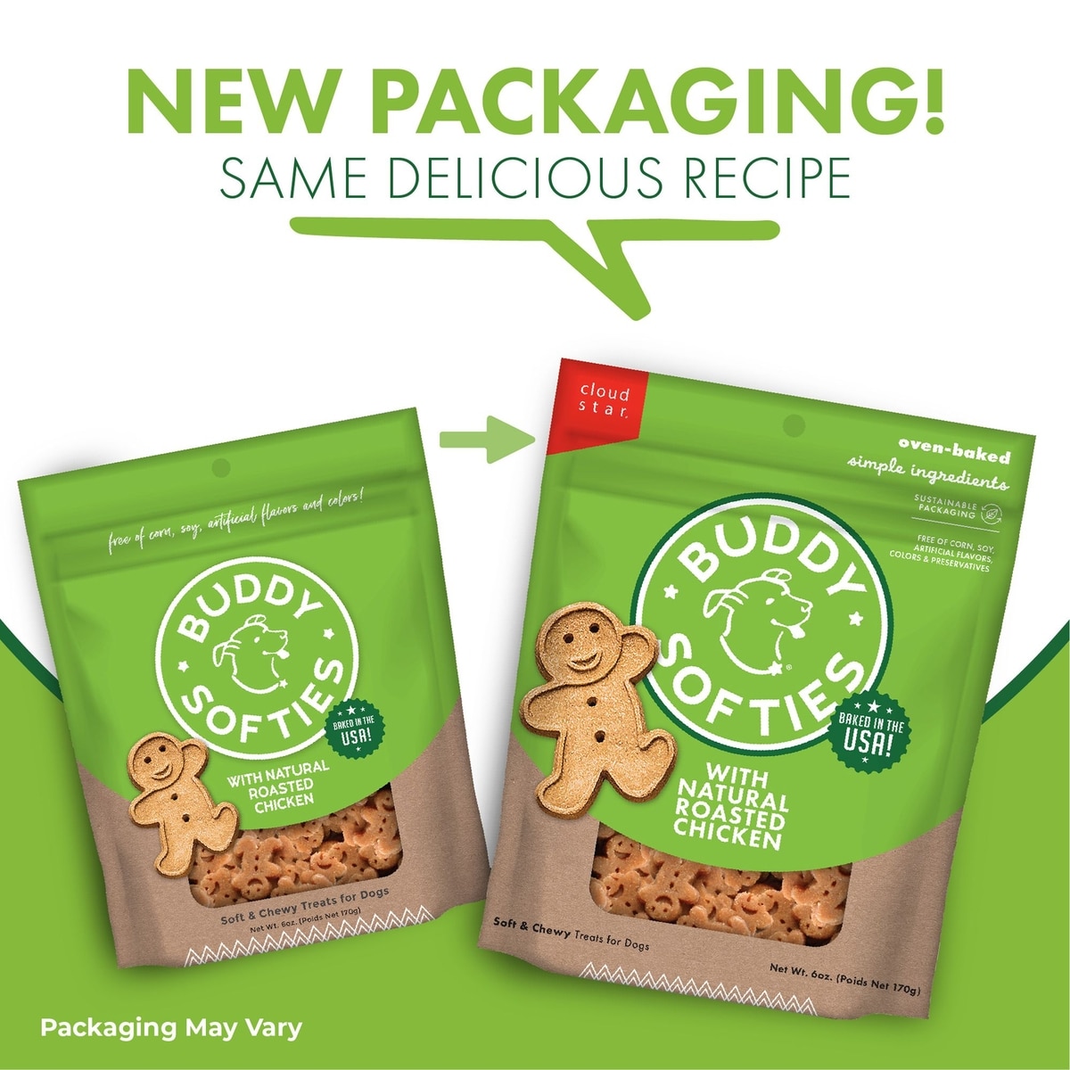 BUDDY BISCUITS Softies with Roasted Chicken Soft & Chewy Dog Treats, 6 ...