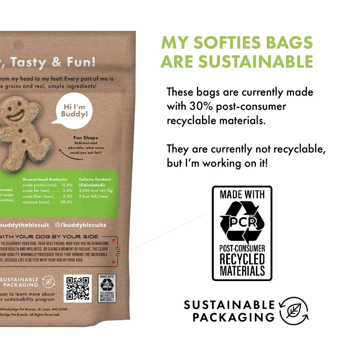 BUDDY BISCUITS Softies with Roasted Chicken Soft & Chewy Dog Treats, 6 ...