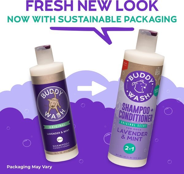 BUDDY WASH Original Lavender & Mint Dog Shampoo & Conditioner, 16-fl oz ...
