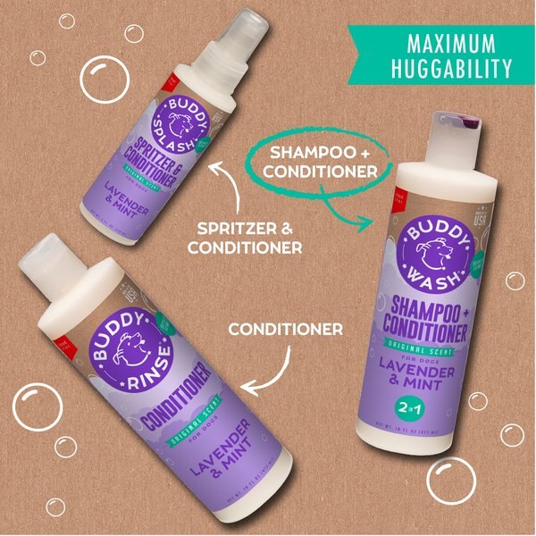 BUDDY WASH Original Lavender & Mint Dog Shampoo & Conditioner, 16-fl oz ...