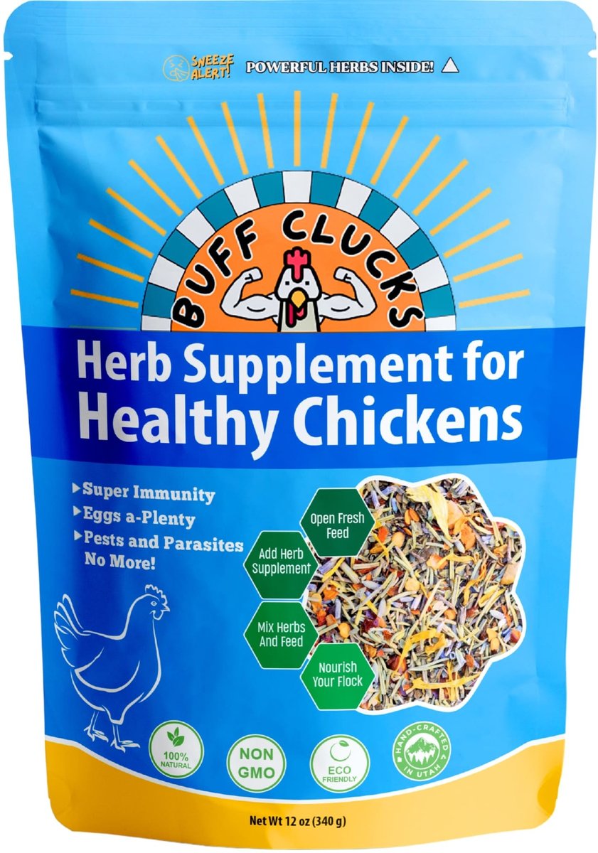 BUFF CLUCKS Herb Chicken Supplement, 12-oz bag - Chewy.com