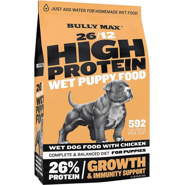 BULLY MAX 26/12 High-Protein Chicken Wet Puppy Food, 2-lb bag - Chewy.com