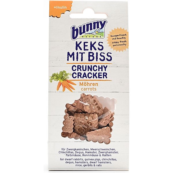 BUNNY NATURE Crunchy Cracker Carrots Rabbit & Hamster Treats, 1.8-oz ...