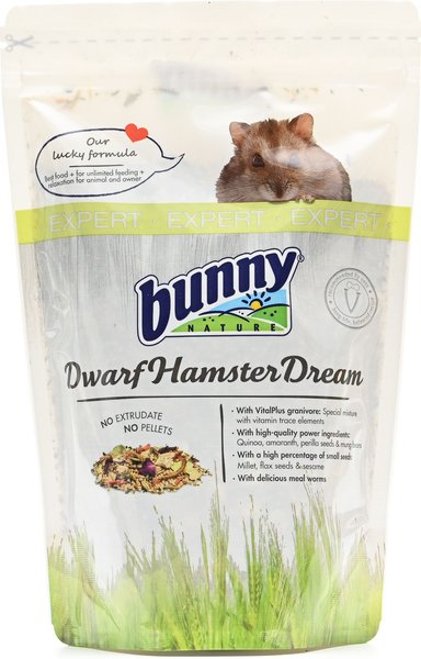BUNNY NATURE DwarfHamsterDream Expert Dwarf Hamster Food, 1.1-lb bag ...