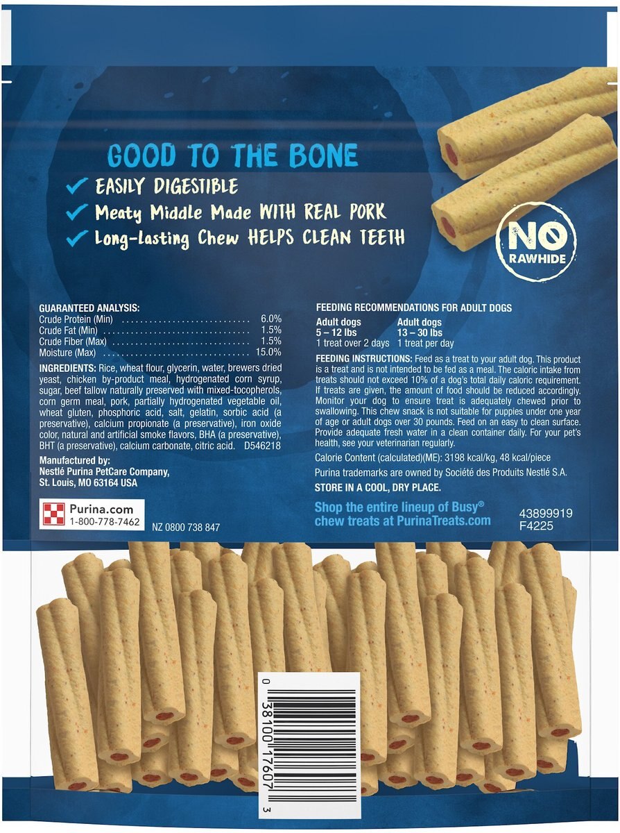 BUSY BONE Long-Lasting Real Meat Tiny Dog Treat, 30 count - Chewy.com