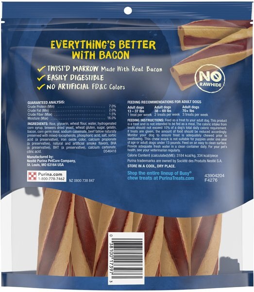 BUSY BONE with Beggin' Twist'd! Long-Lasting Small/Medium Dog Treats, 6 ...