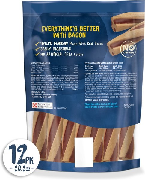 BUSY BONE with Beggin' Twist'd! Long-Lasting with Real Bacon Mini Dog ...