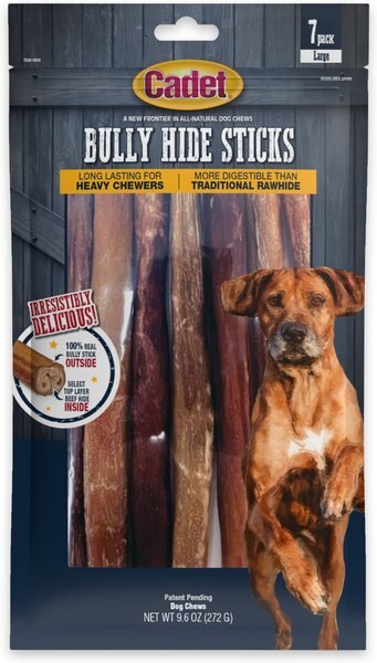 CADET Bully Hide Sticks All-Natural Dog Chews, Large, 7 count - Chewy.com