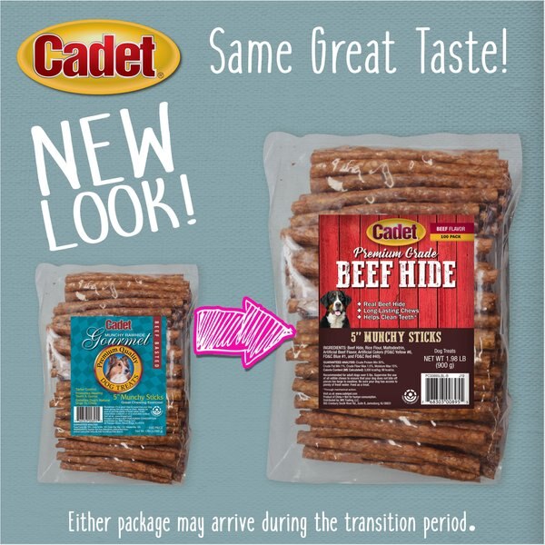 Out of Stock - CADET Premium Grade Munchy Beef Hide Sticks Dog Treat ...