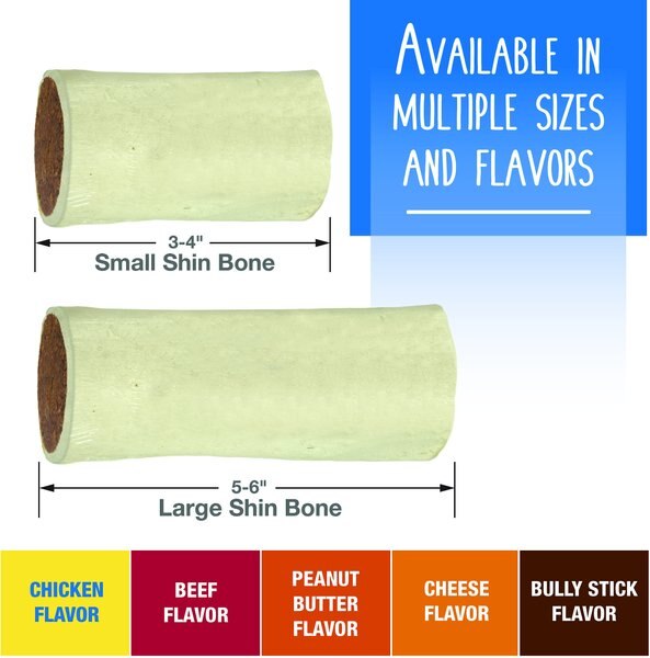 CADET Stuffed Shin Bones Dog Chew, Bully Stick - Chewy.com