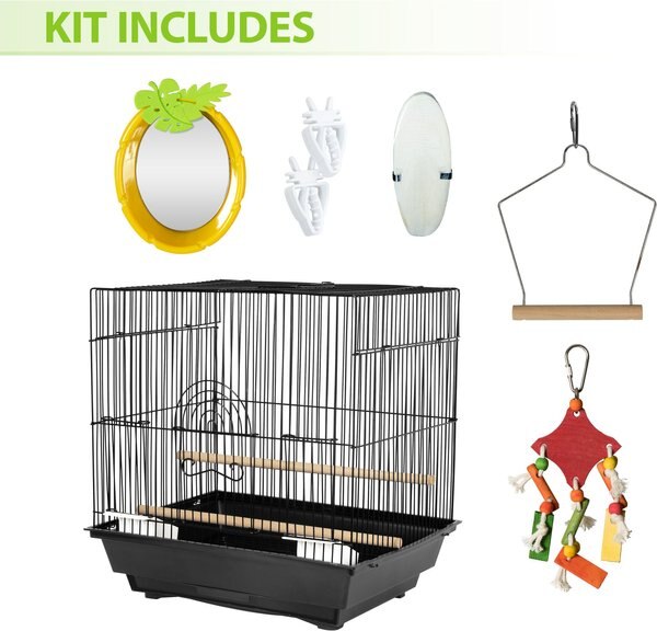 CAITEC 355S Starter Kit Bird Cage, Black - Chewy.com
