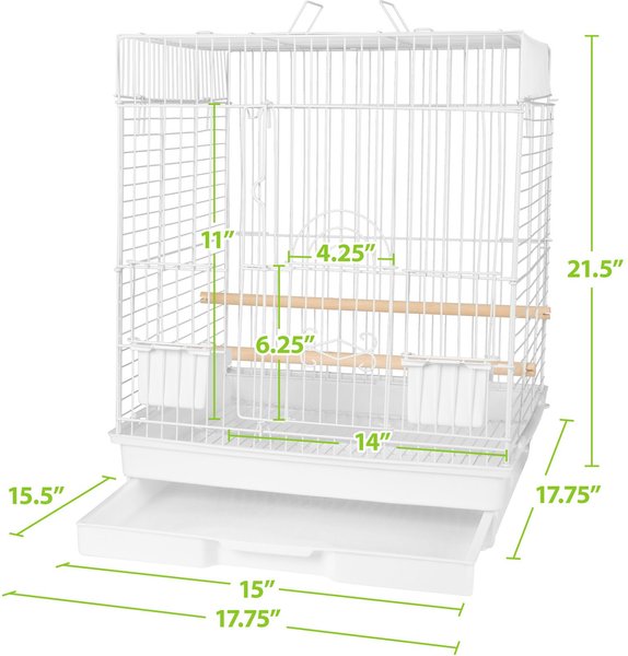 CAITEC 448S Starter Kit Bird Cage, White - Chewy.com