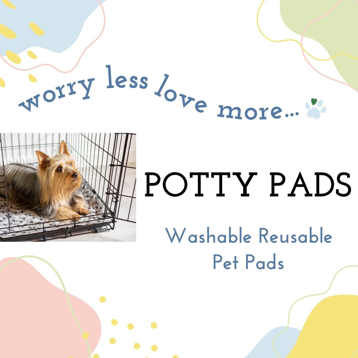 CALDWELL'S PET SUPPLY CO. Potty Pads Washable Dog Training & Pee Pads ...