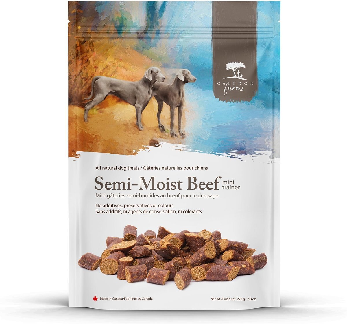 CALEDON FARMS Mini Trainers Semi-Moist Beef Dog Treats, 7.8-oz bag ...