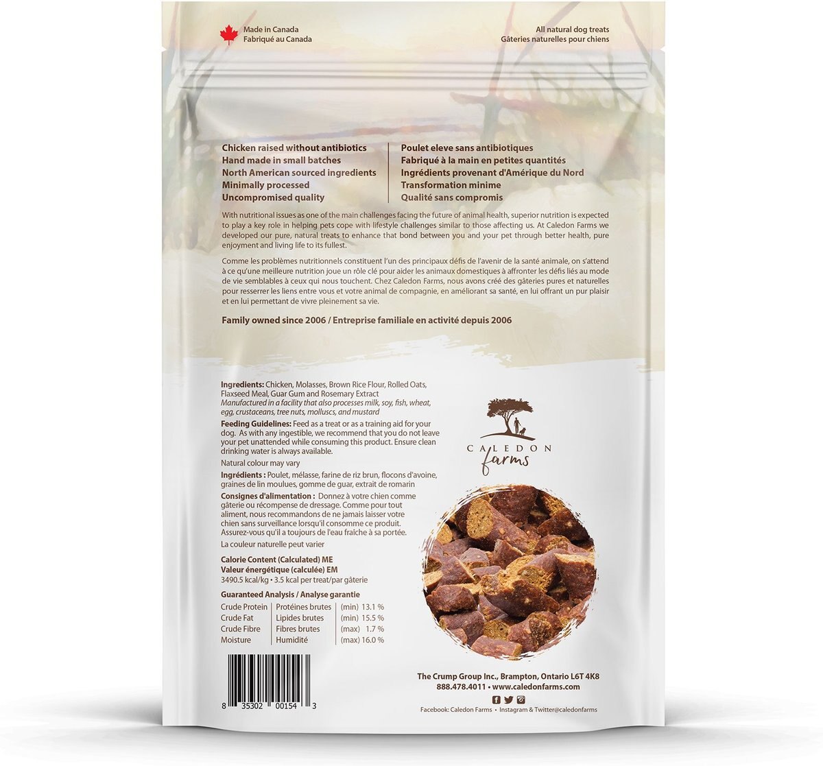 CALEDON FARMS Mini Trainers Semi-Moist Chicken Dog Treats, 7.8-oz bag ...