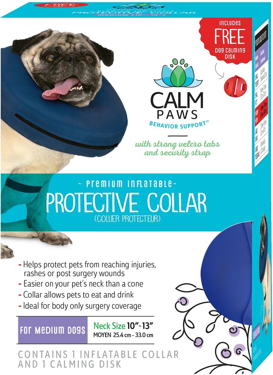 CALM PAWS Inflatable Protective Dog & Cat Collar, Medium - Chewy.com