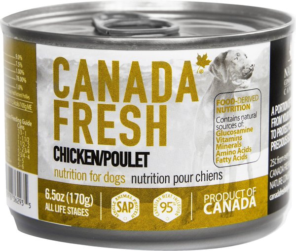 CANADA FRESH Chicken Canned Dog Food, 6.5-oz, case of 24 - Chewy.com