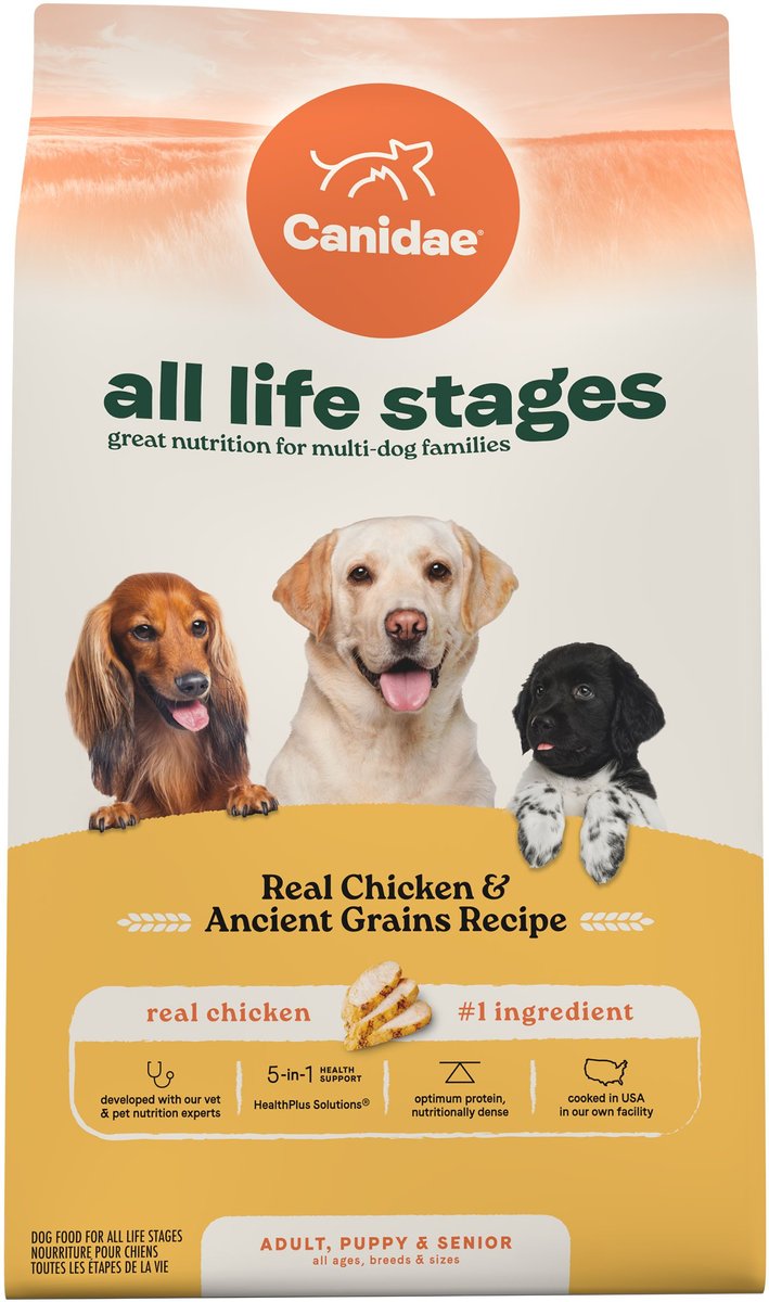 CANIDAE All Life Stages Real Chicken & Ancient Grains Recipe Dry Dog ...
