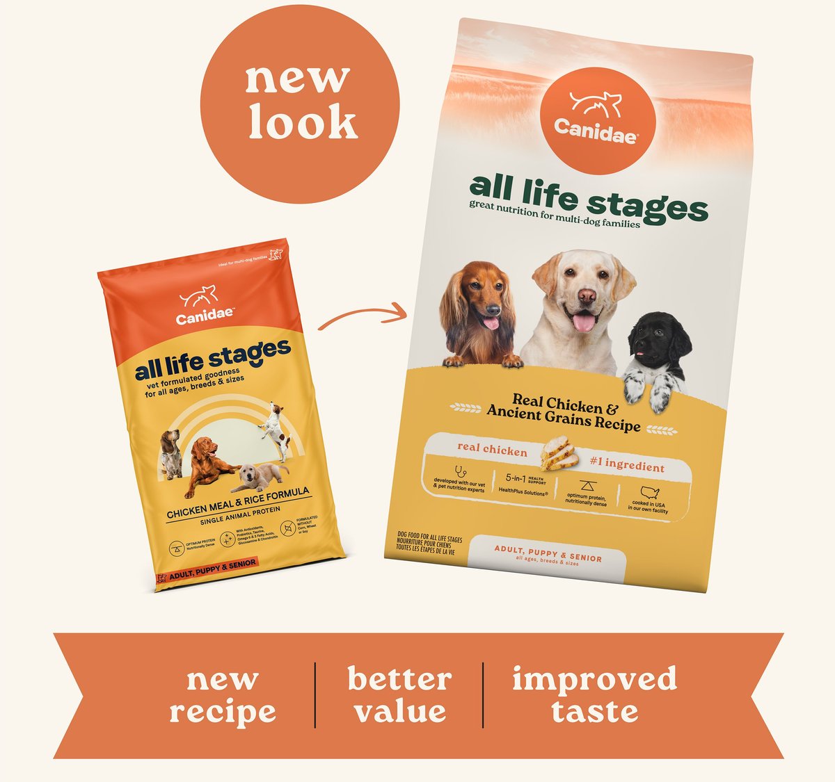 CANIDAE All Life Stages Real Chicken & Ancient Grains Recipe Dry Dog ...
