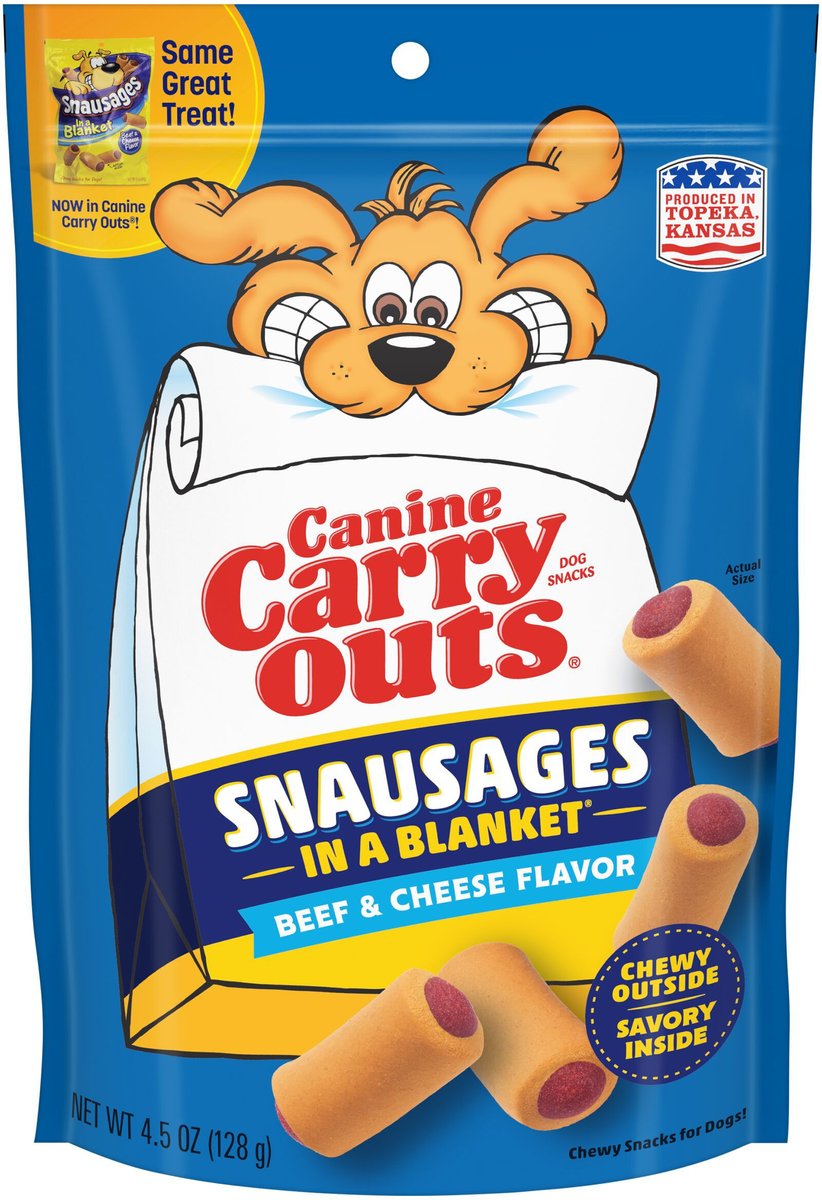 CANINE CARRY OUTS Snausages in a Blanket Beef & Cheese Flavor Dog ...