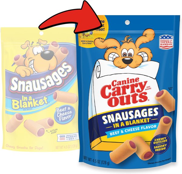 CANINE CARRY OUTS Snausages in a Blanket Beef & Cheese Flavor Dog ...