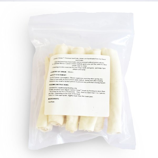 CANINE CHEWS 5-6-inch Premium Chip Rolls Natural Beef Flavor Dental Dog ...