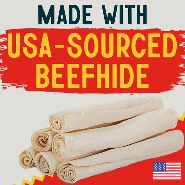 CANINE CHEWS Premium American Beef Hide Rawhide Retrievers Dog Treats ...