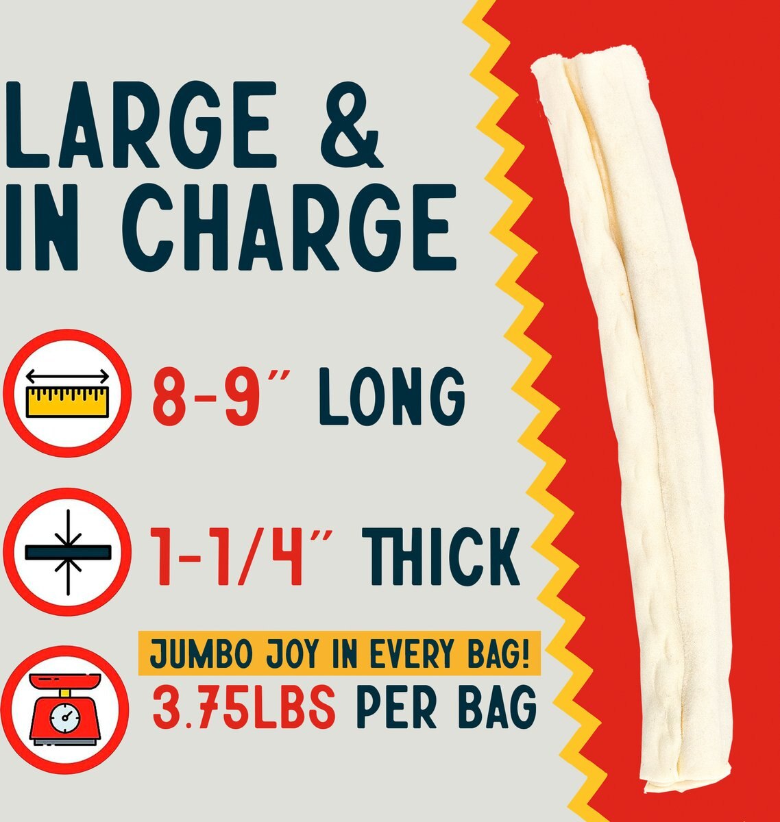 CANINE CHEWS Premium Beefhide Rawhide Chews Dog Treats, 15 count ...