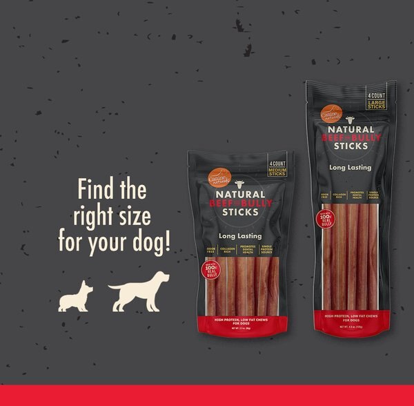CANINE NATURALS Beef & Bully Sticks, Large, 48 Count - Chewy.com