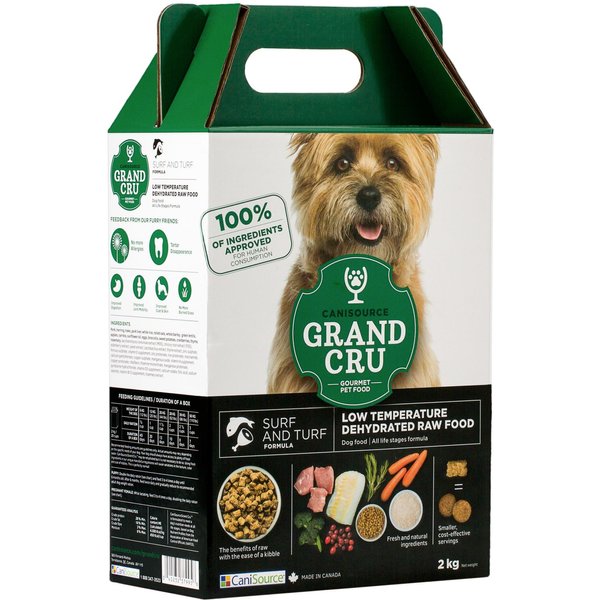 CANISOURCE Grand Cru Surf & Turf Dehydrated Dog Food, 4.41-lb bag ...