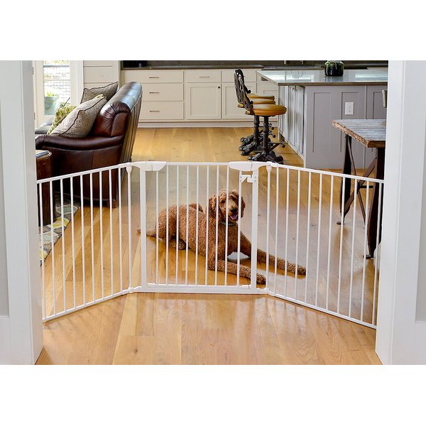 RICHELL One-Touch Wide Dog Gate II, White - Chewy.com