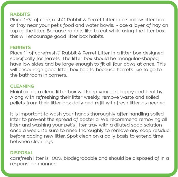CAREFRESH Rabbit & Ferret Litter, 10-lb bag - Chewy.com
