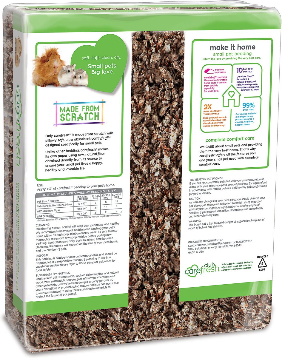CAREFRESH Small Animal Bedding, Natural, 60-L - Chewy.com